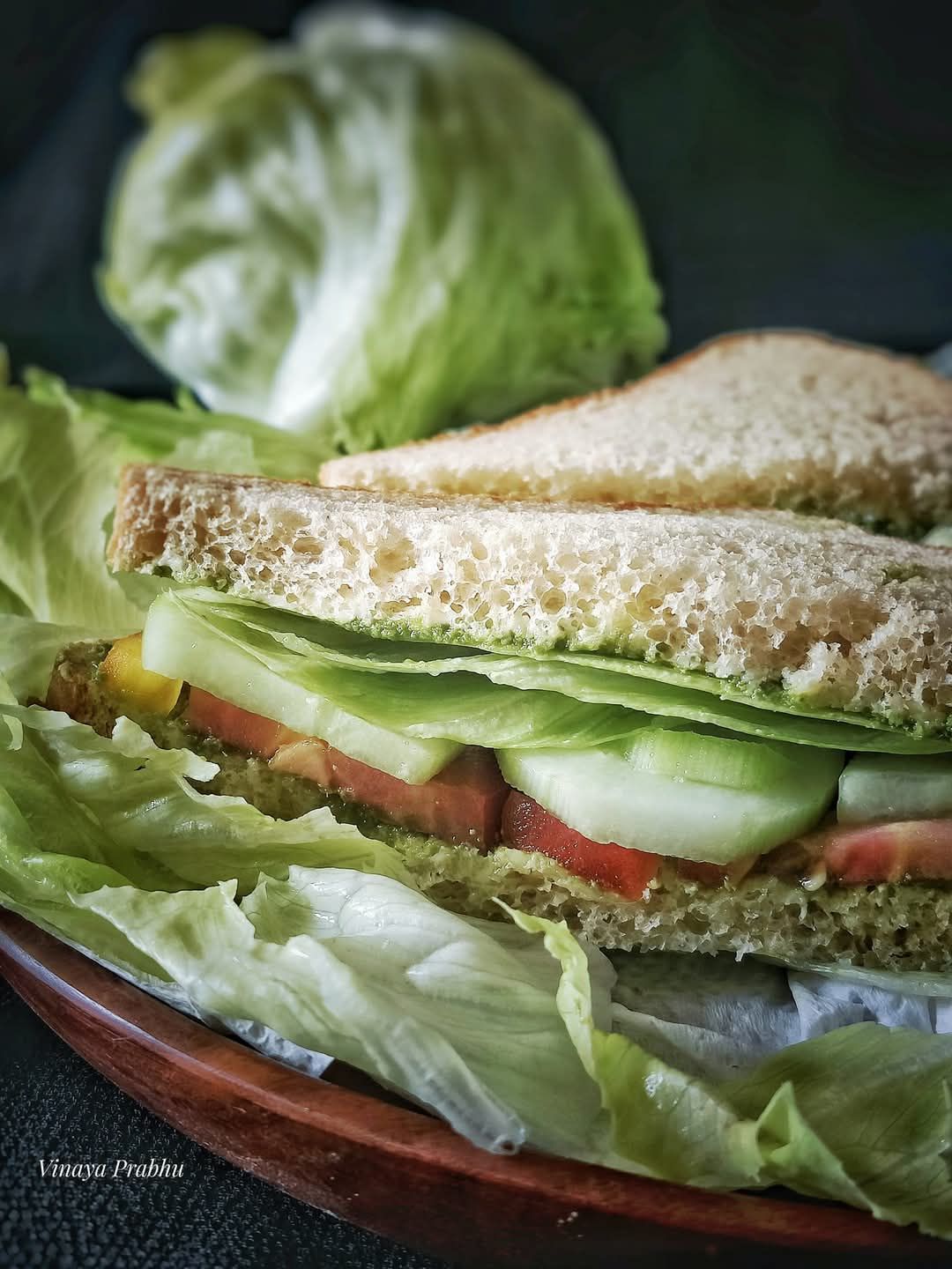 Iceberg lettuce sandwich. - Vinaya's Culinary Delights