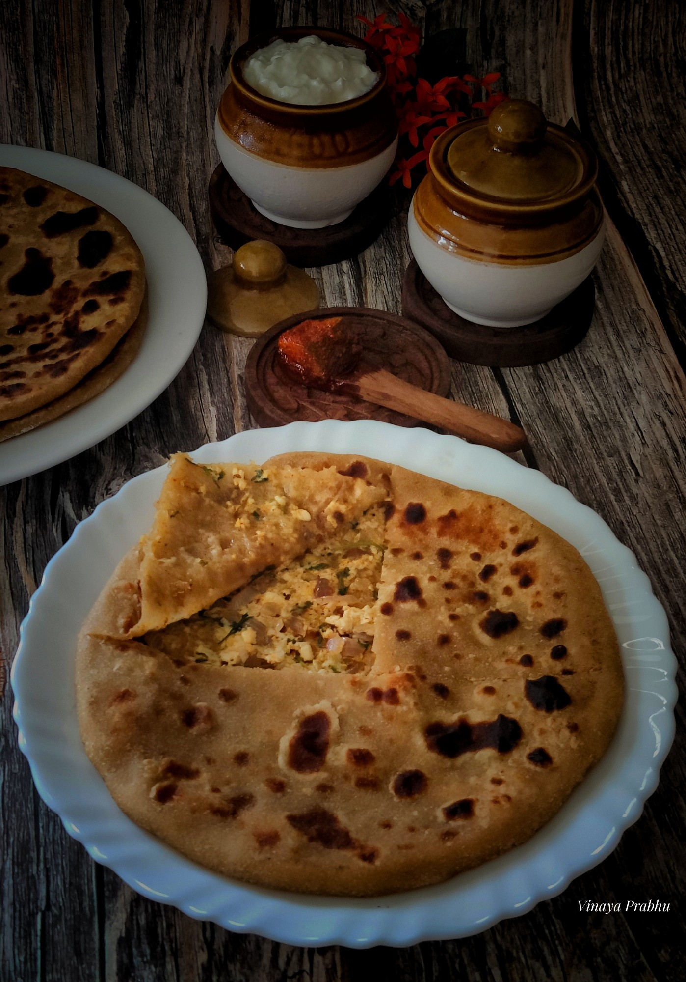 Paneer/ cottage cheese paratha - Vinaya's Culinary Delights